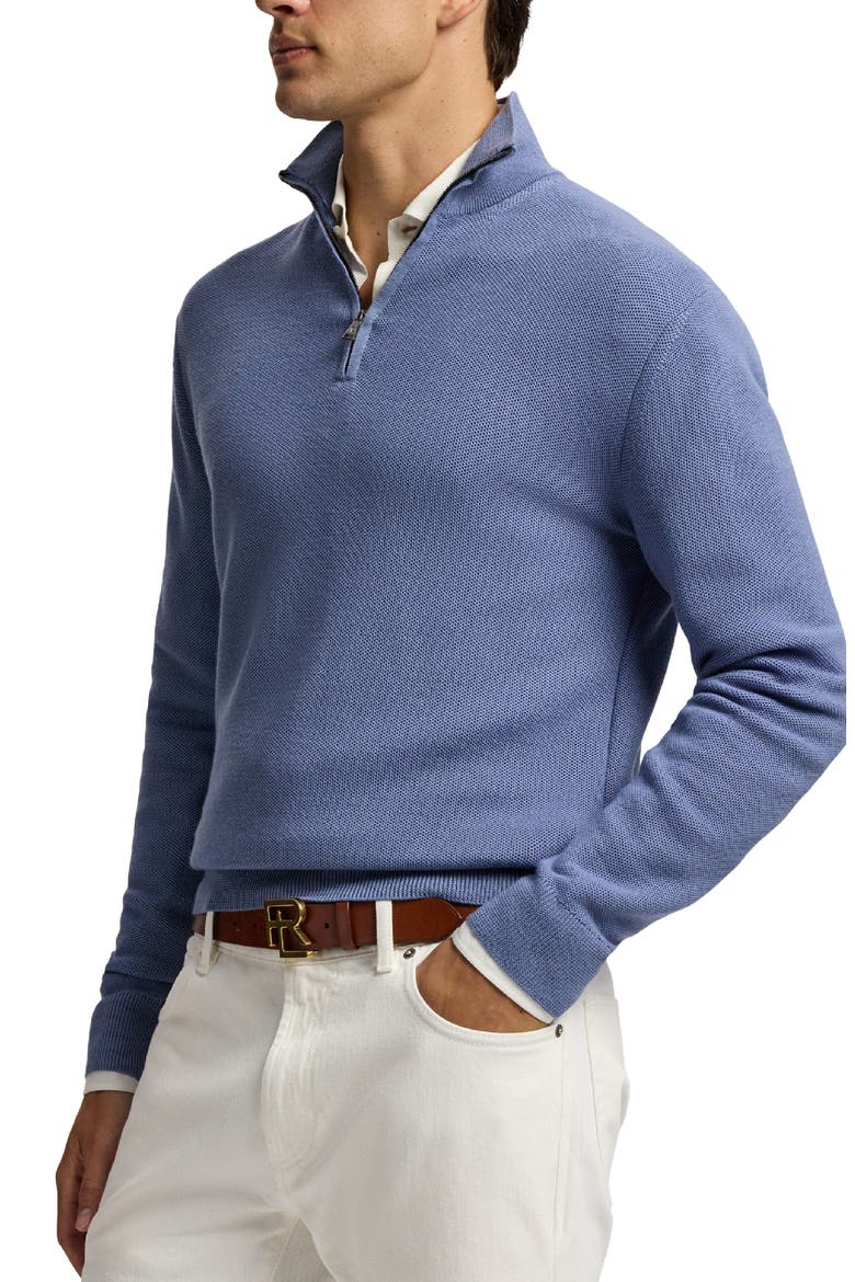 Wool Piqué Half Zip Sweater (Men) | Nordstrom