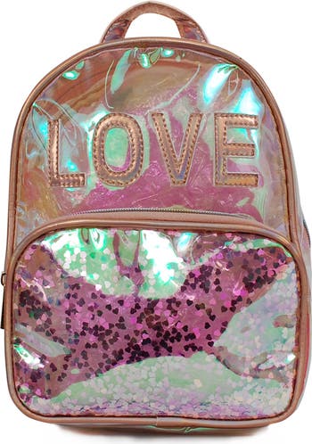 OMG Accessories OMG Love Iridescent Mini Backpack | Nordstrom