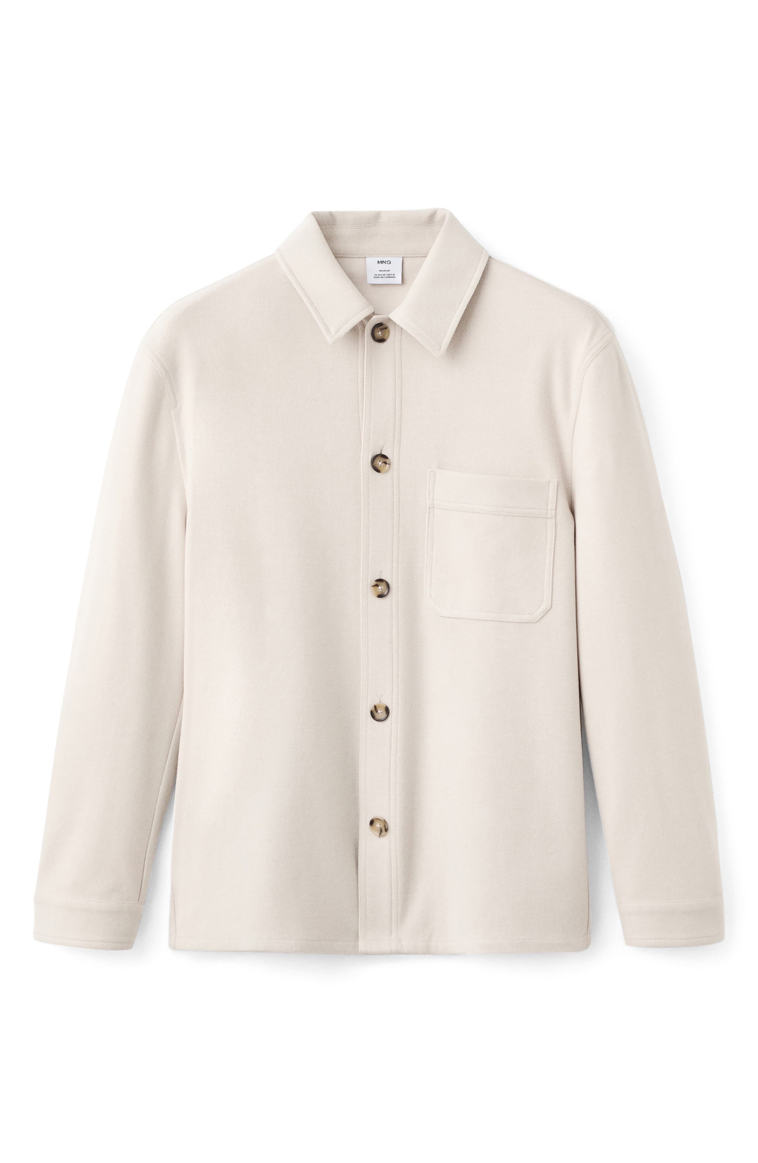 MANGO Regular Fit Flannel Overshirt | Nordstrom