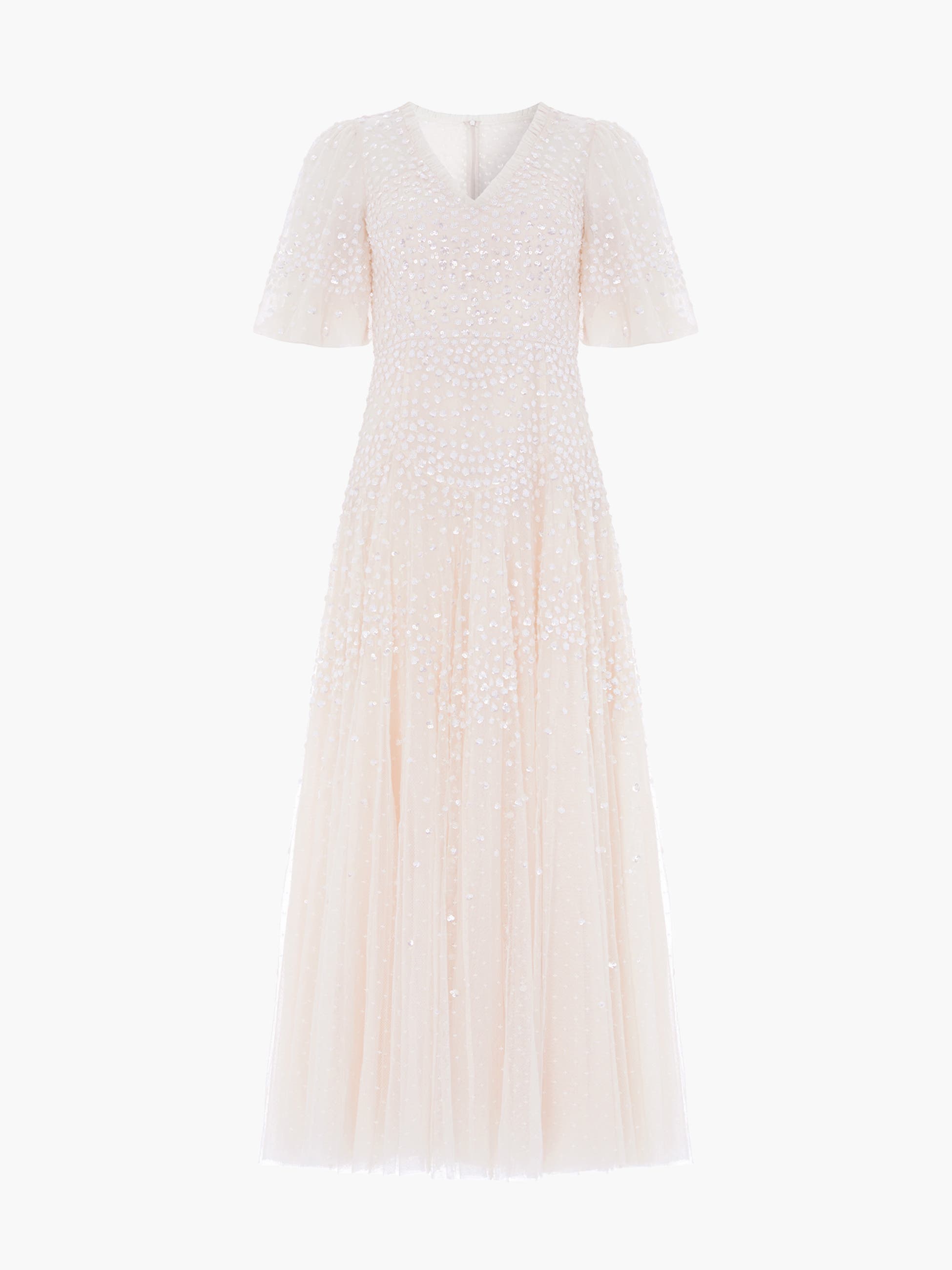 Needle & Thread Scallop Sequin V-Neck Maxi Gown | Nordstrom