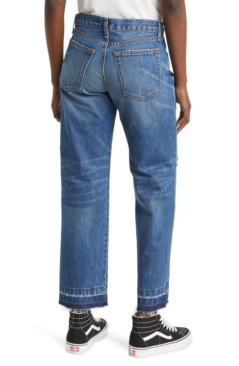 ASKK NY Ripped Low Rise Straight Leg Jeans | Nordstrom