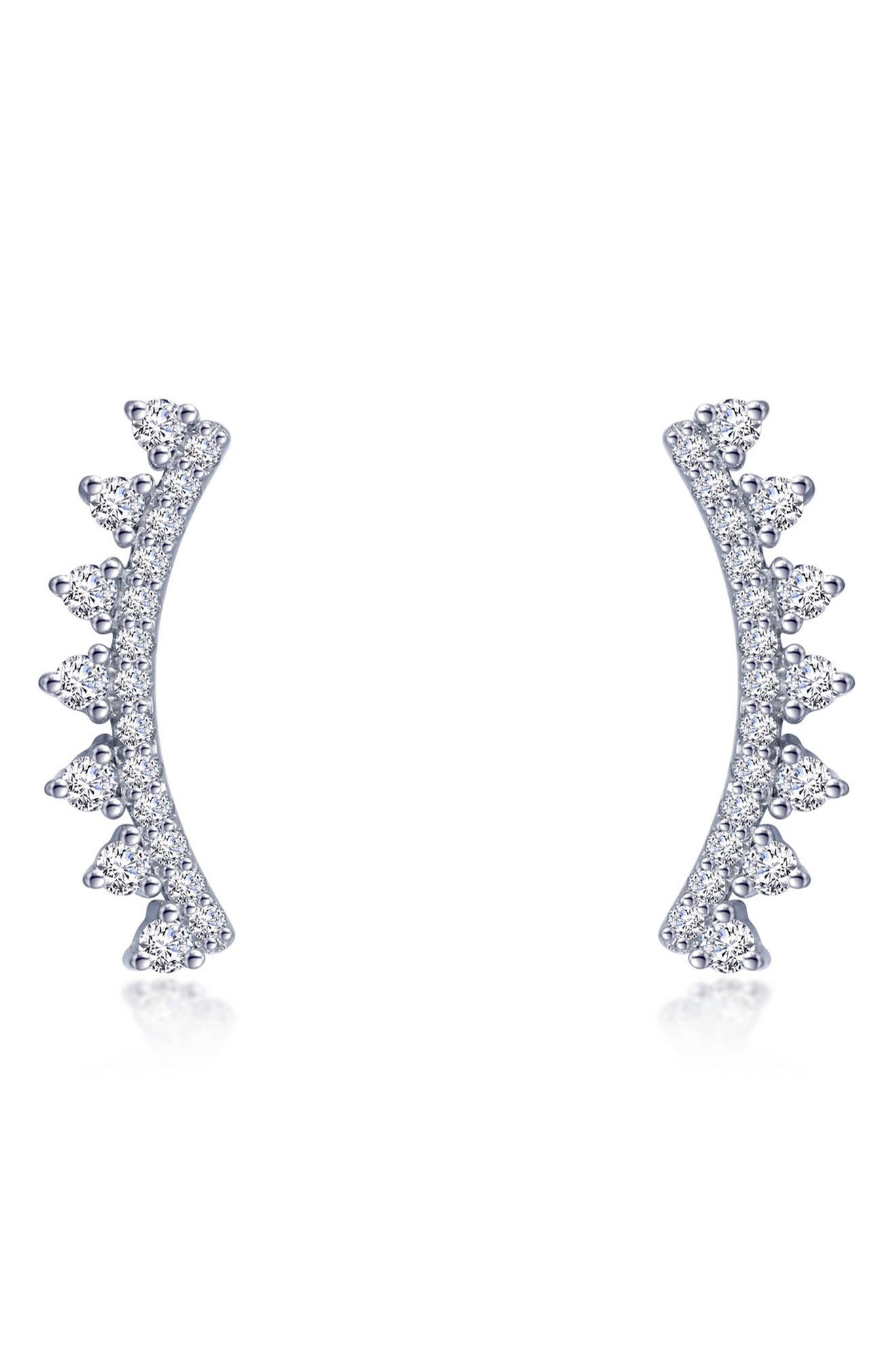 Lafonn Simulated Diamond Curved Bar Stud Earrings | Nordstromrack