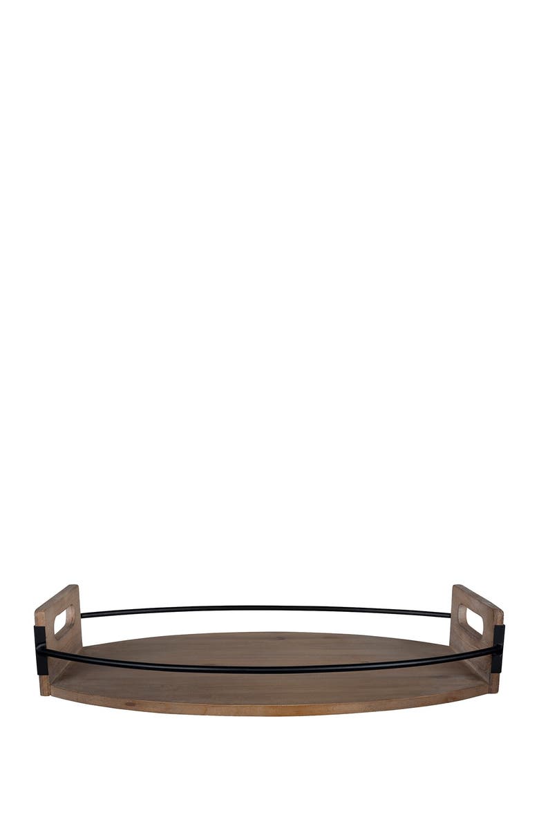 STRATTON HOME DECOR Oval Wood & Metal Tray | Nordstromrack