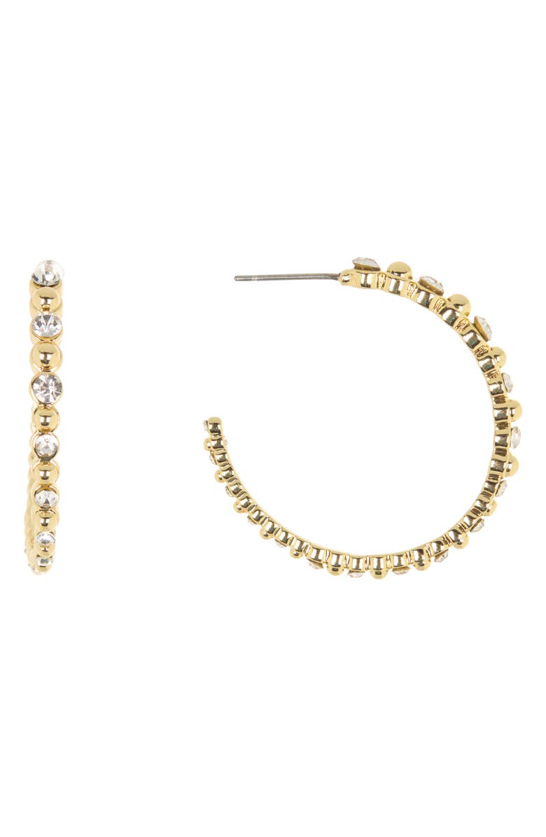 BaubleBar Gold Ball Pave Hoop Earrings | Nordstromrack