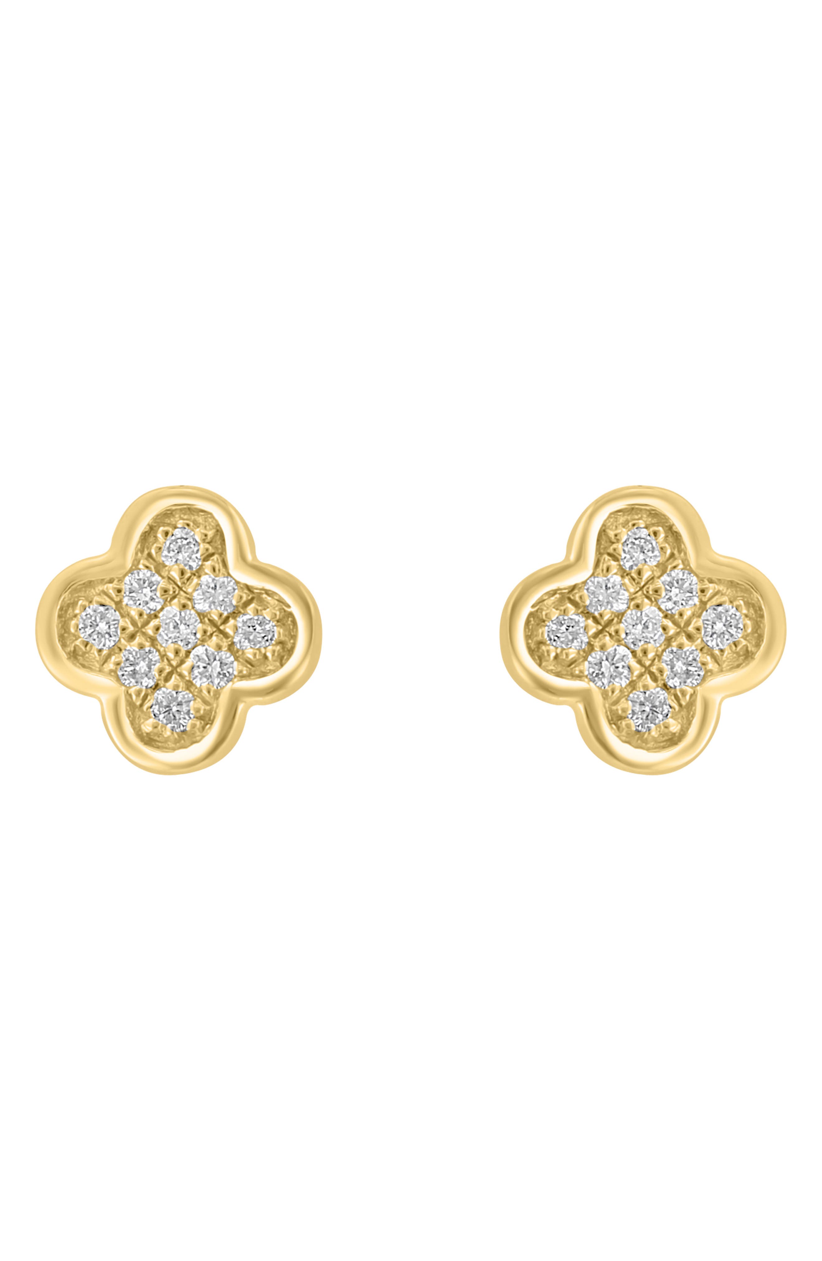 EFFY Pavé Diamond Clover Stud Earrings | Nordstromrack