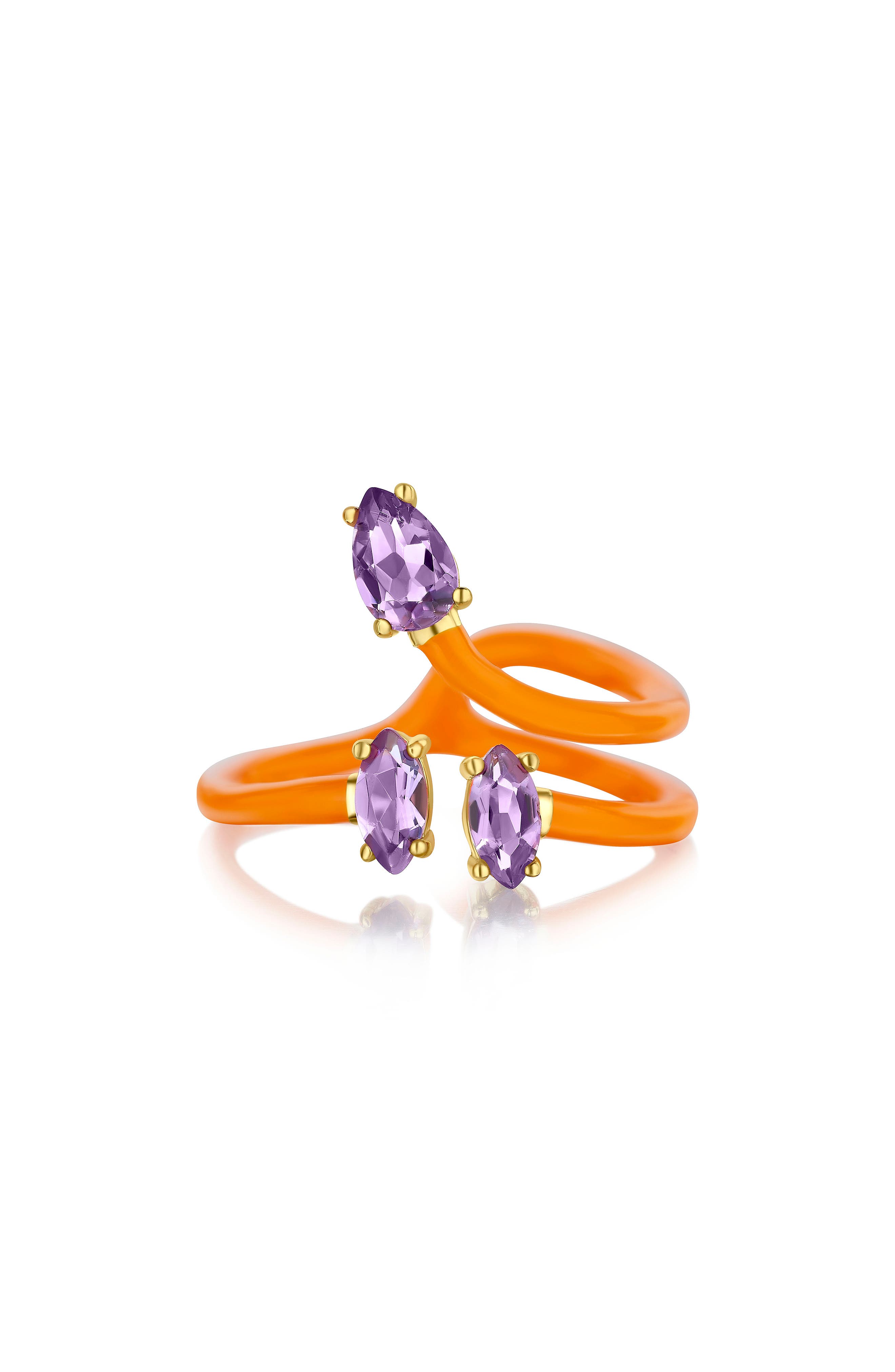 House of Frosted Three Stone Enamel Ring - Size 7 | Nordstromrack