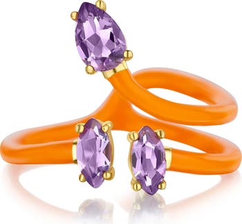 House of Frosted Three Stone Enamel Ring - Size 7 | Nordstromrack