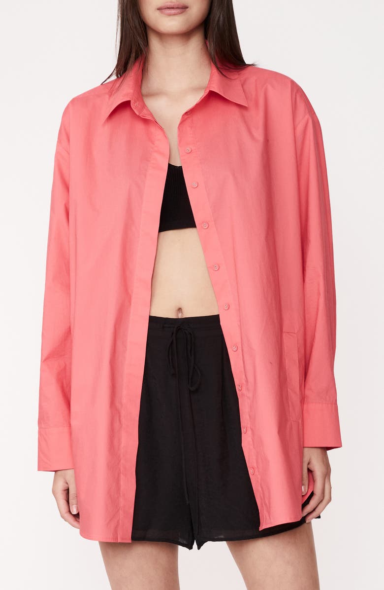Bardot Alyssa Boyfriend Button Front Shirt | Nordstromrack
