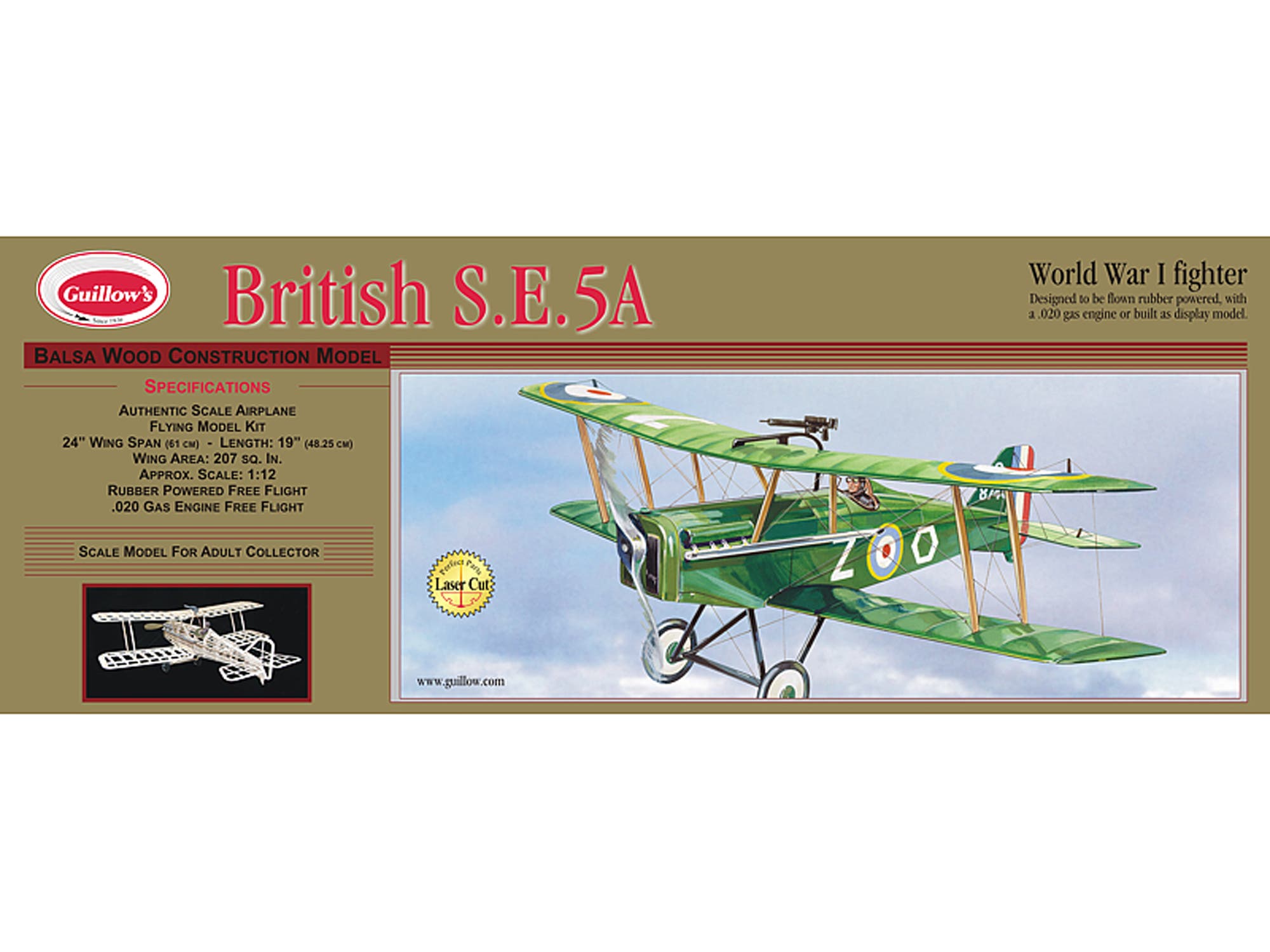Guillow's British Se 5A Laser Cut Model Kit | Nordstrom