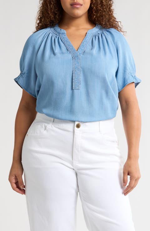 Blue Plus-Size Blouses | Nordstrom