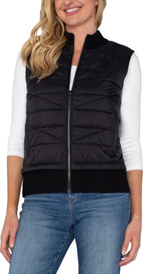 Liverpool Los Angeles Mixed Media Vest | Nordstrom