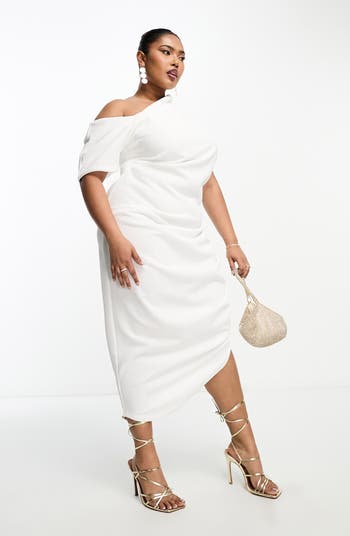 ASOS DESIGN Curve Asymmetric Sheath Dress | Nordstrom