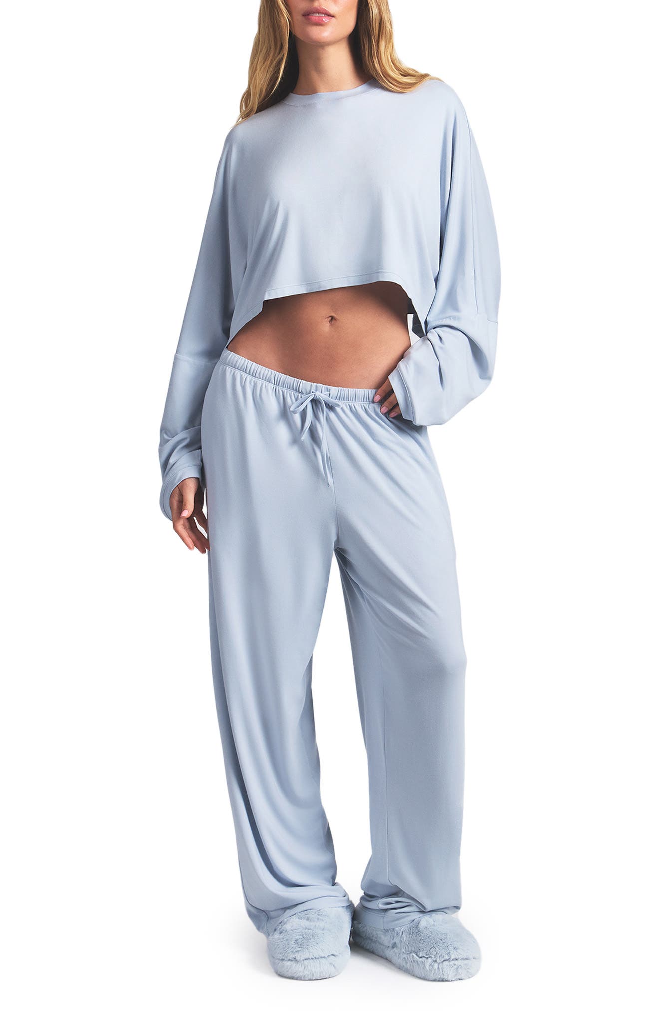 SKIMS Crop Top & Pants Pajamas | Nordstrom