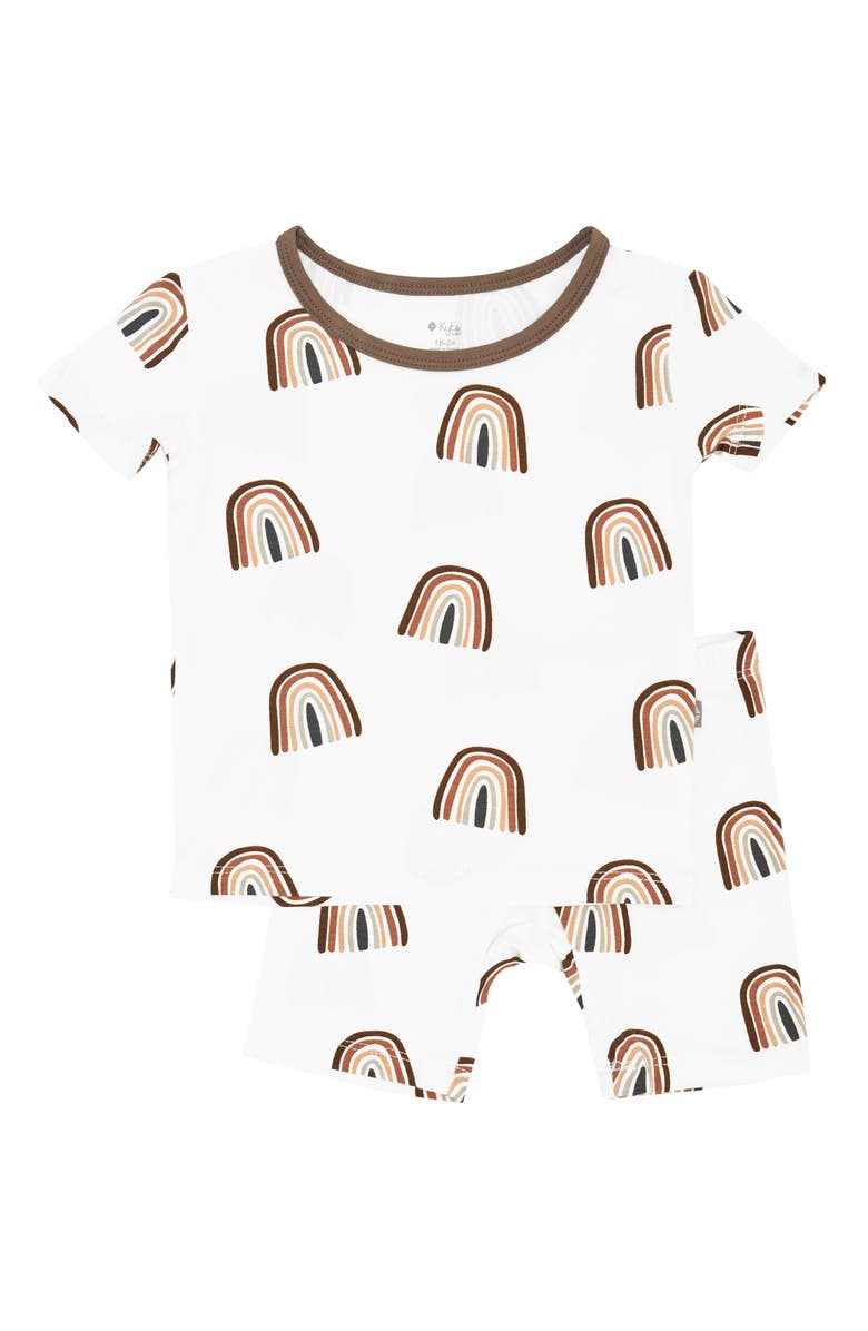 Kyte BABY Coffee Rainbow Two-Piece Shorts Pajamas | Nordstromrack