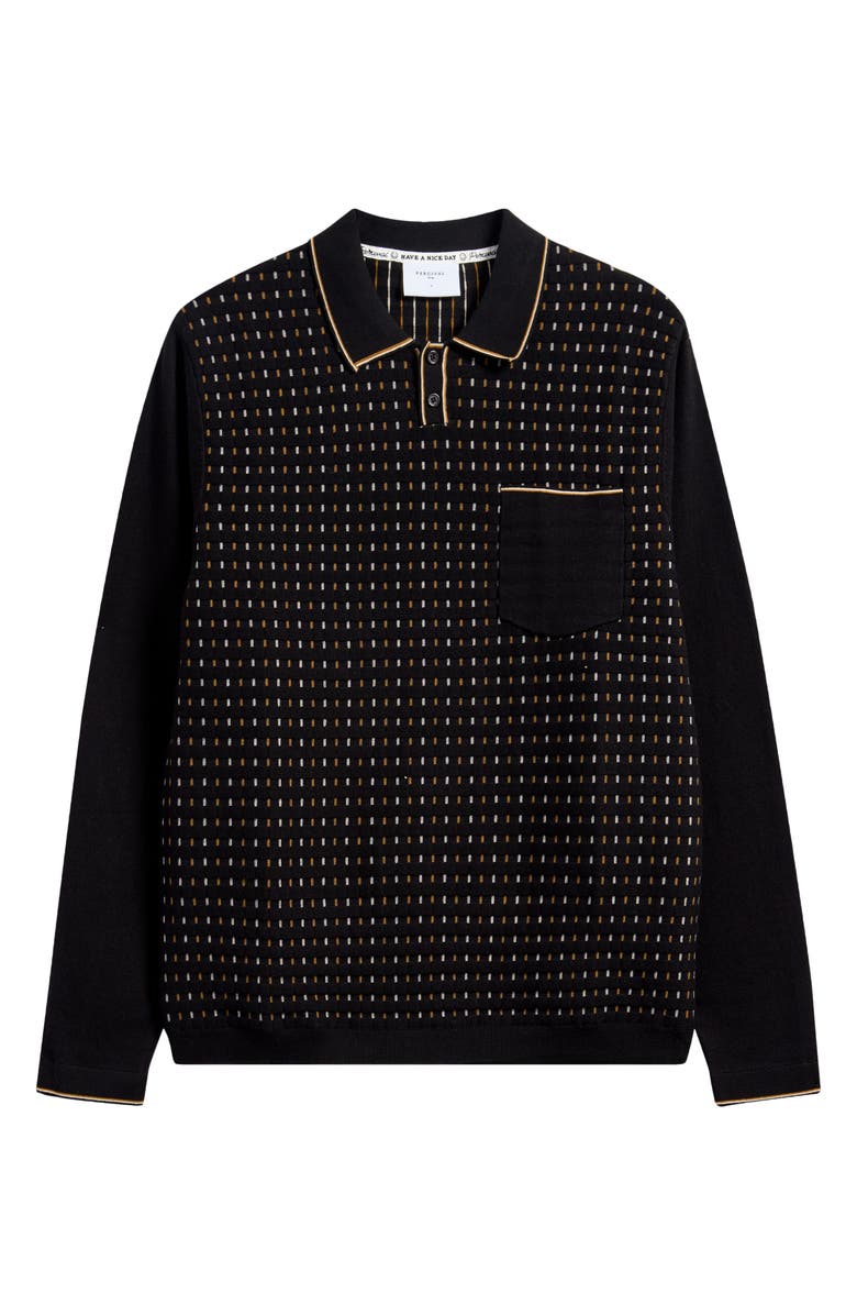 Percival Kihara Organic Cotton Jacquard Polo Sweater | Nordstromrack