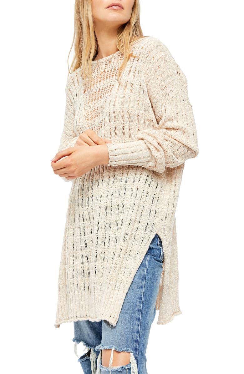 Free People Pretty in Pointelle Tunic Sweater | Nordstromrack
