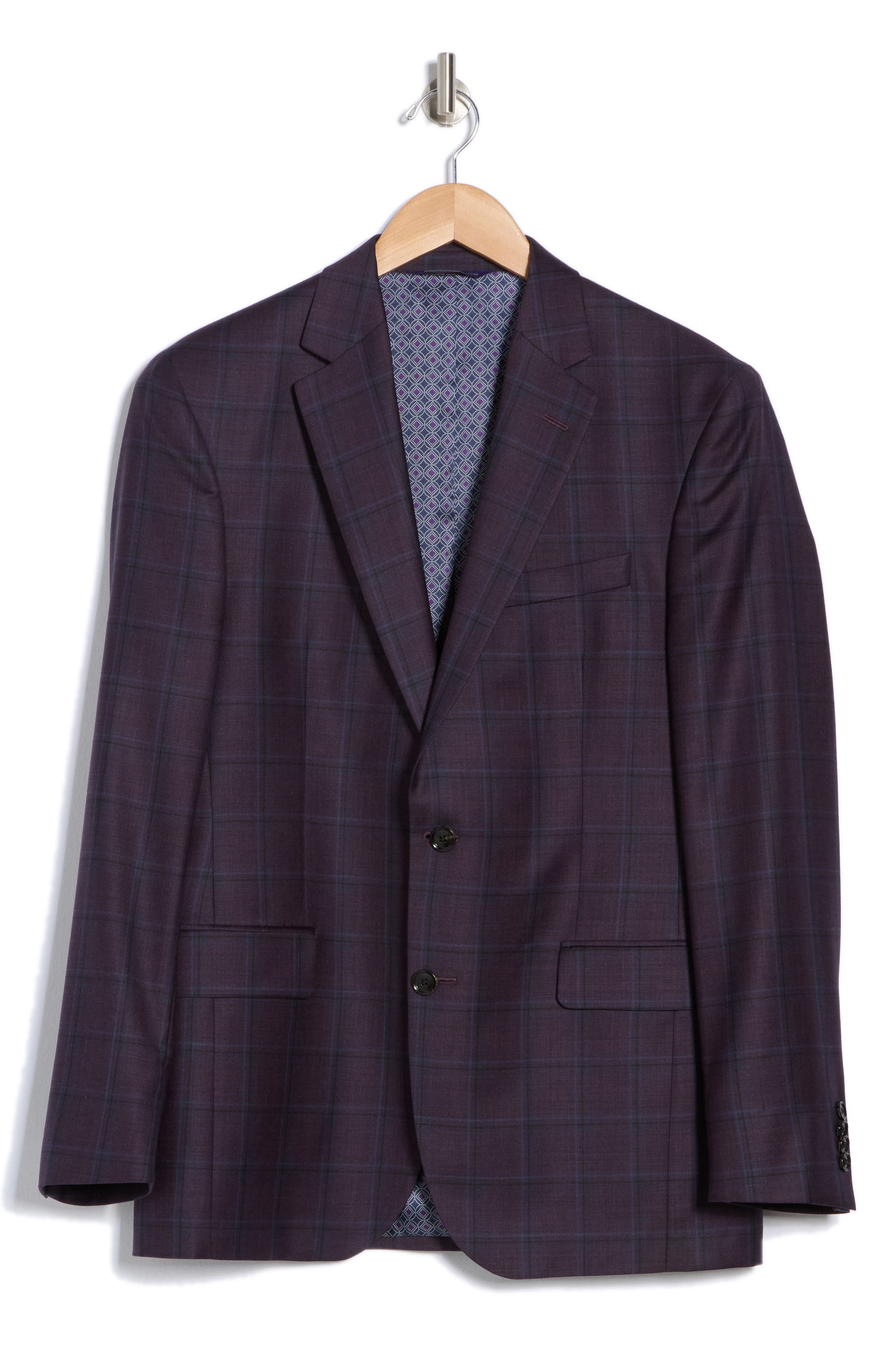Ted Baker London Plaid Jarrow Slim Fit Wool Sport Coat | Nordstromrack