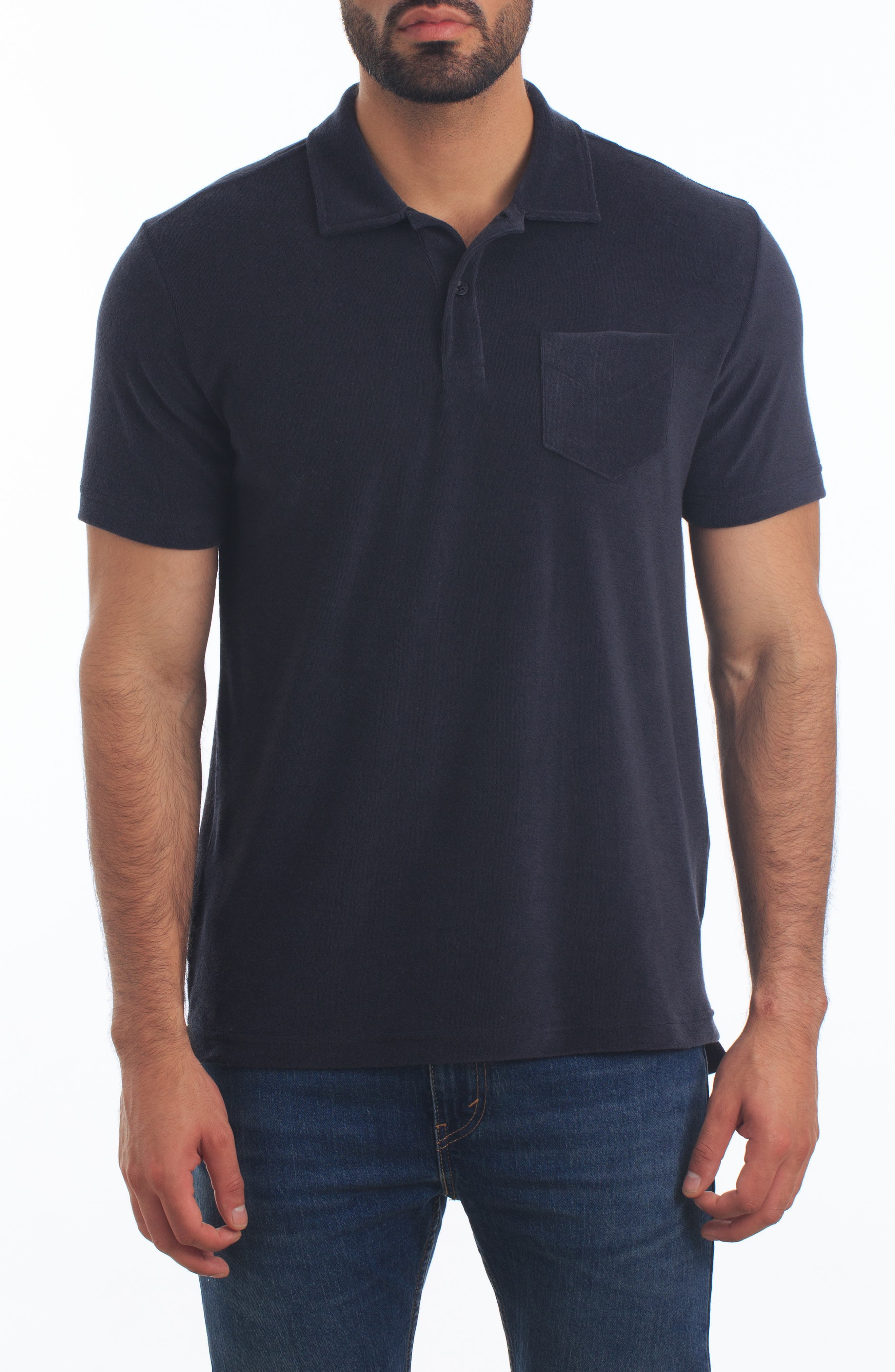 Jared Lang Pima Cotton Terry Cloth Polo | Nordstrom