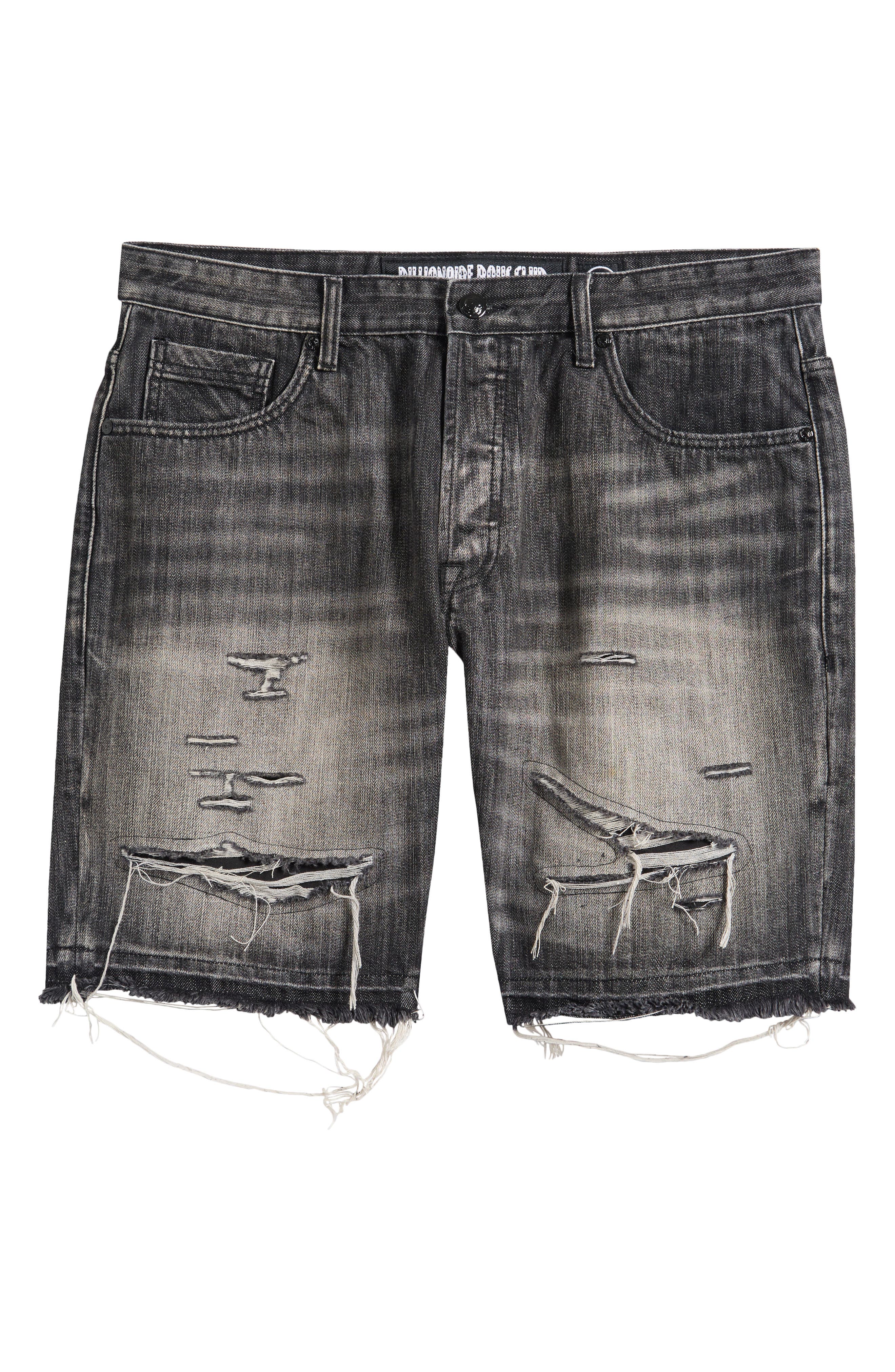Billionaire Boys Club BB Cadet Crater Black Distressed Cutoff Denim ...