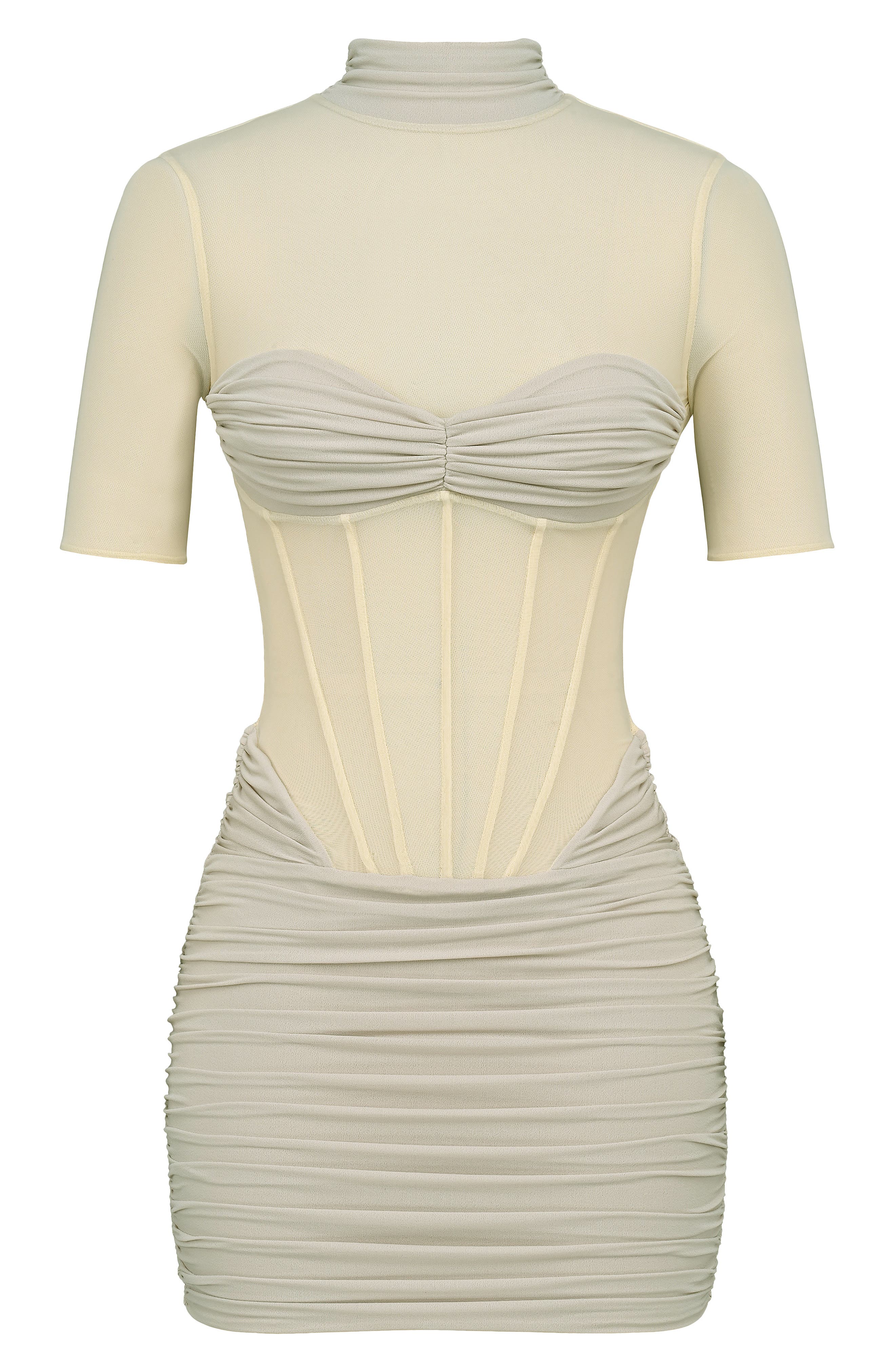 HOUSE OF CB Sorrel Corset Stretch Mesh Minidress | Nordstrom