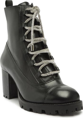 Schutz Kaile Mid Glam Lace-Up Bootie (Women) | Nordstrom