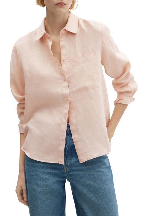 Women's 100% Linen Button Up Tops | Nordstrom