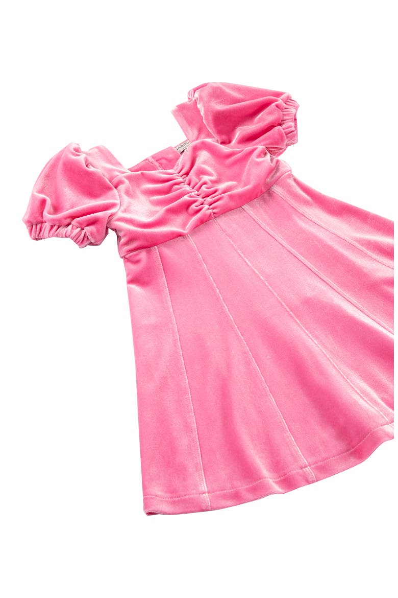 Kids' Princess Seam Puff Sleeve Velour Party Dress (Women) | Nordstromrack