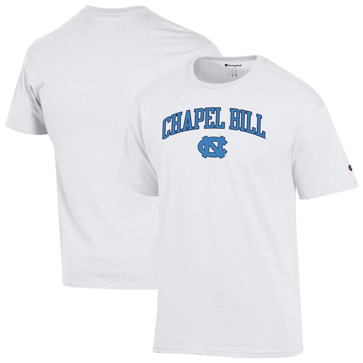 Champion Men's Champion White North Carolina Tar Heels Chapel Bill T ...