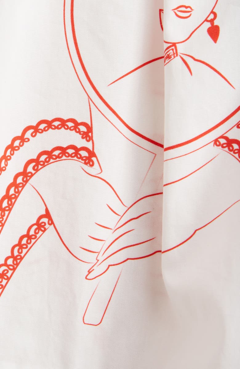 Simone Rocha Print Convertible Sleeveless Top with Broderie Anglaise ...