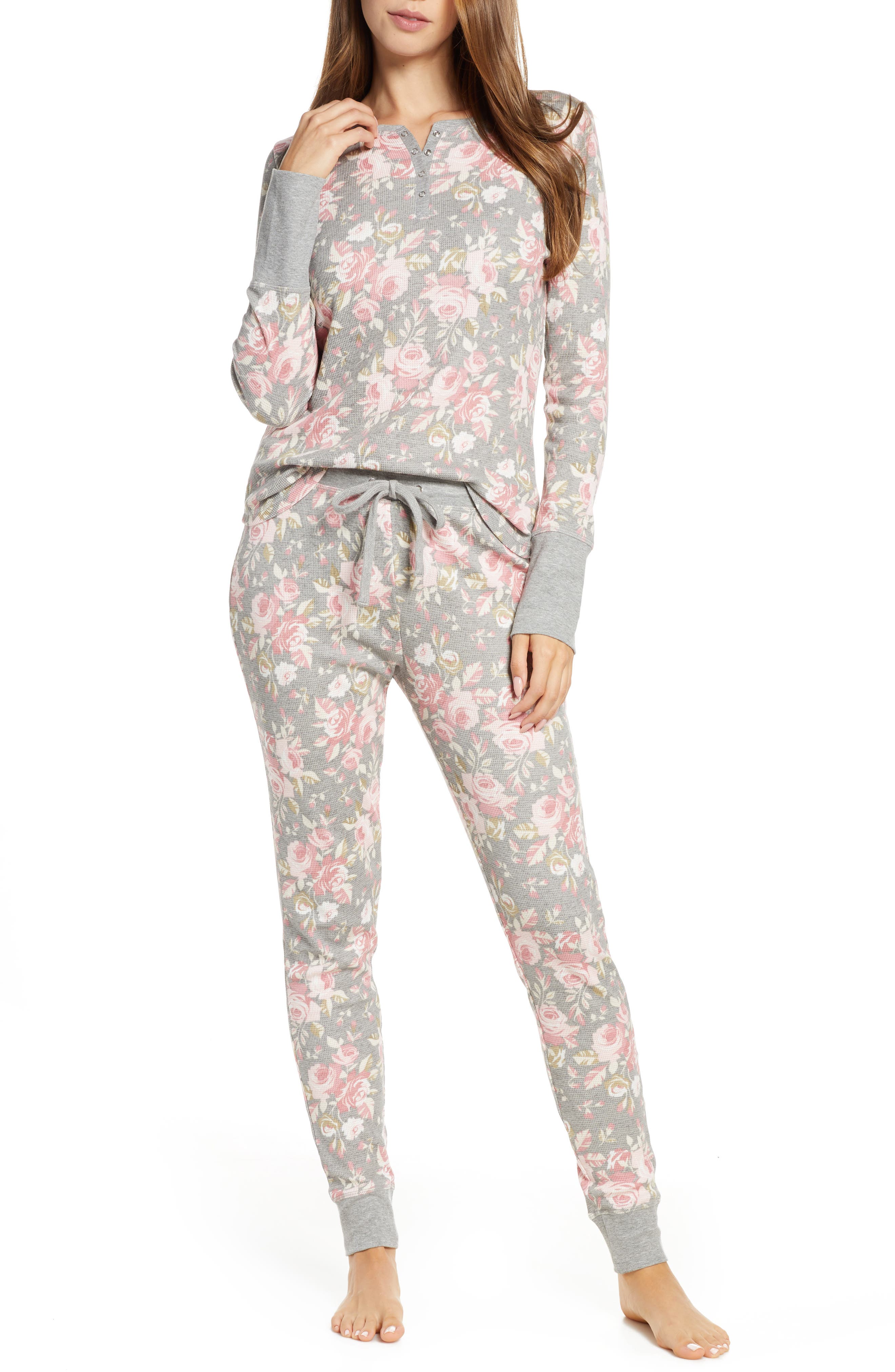 Splendid Print Thermal Pajamas | Nordstromrack