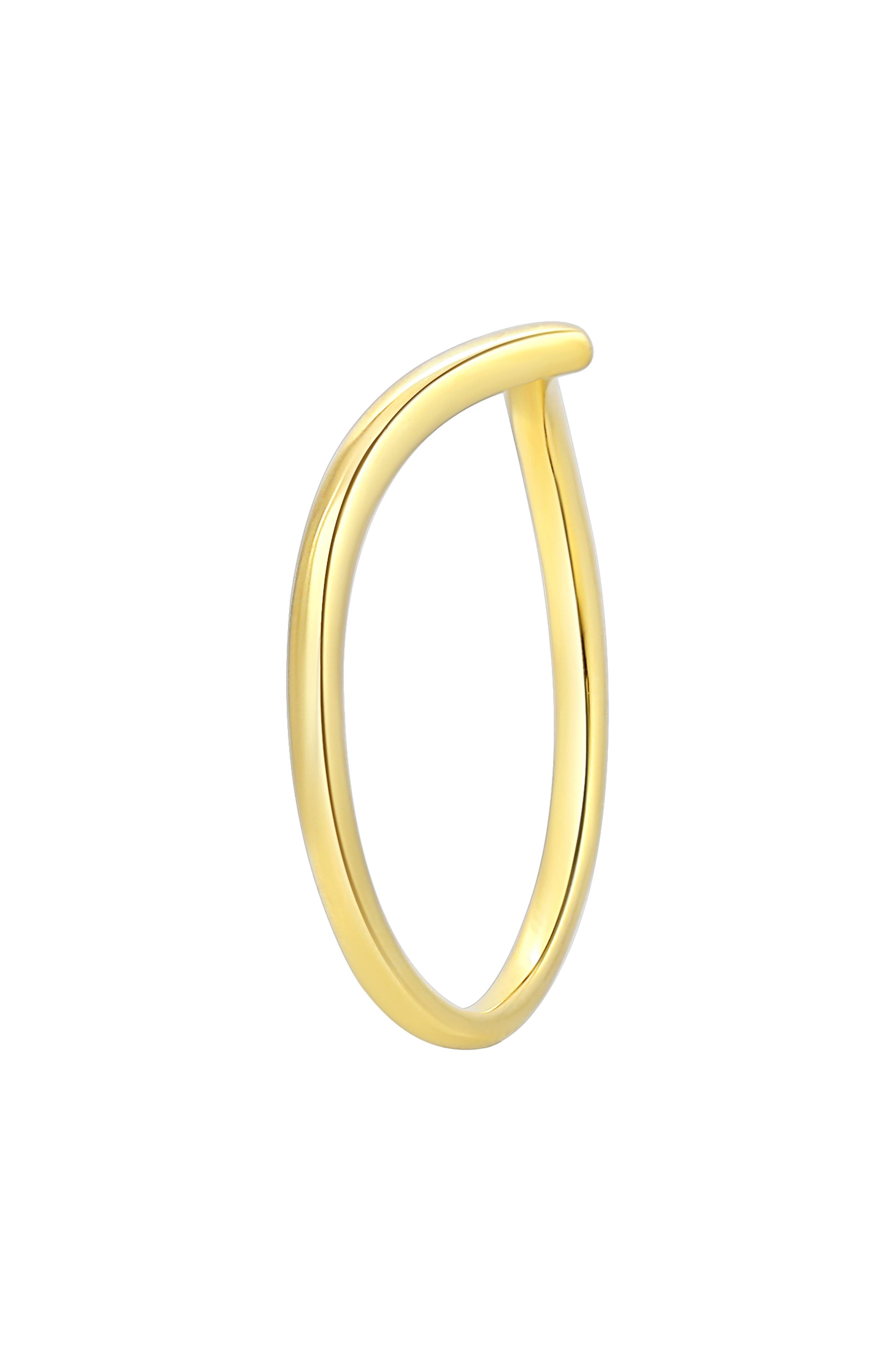 CANDELA JEWELRY 10K Gold Chevron Ring - Size 7 | Nordstromrack