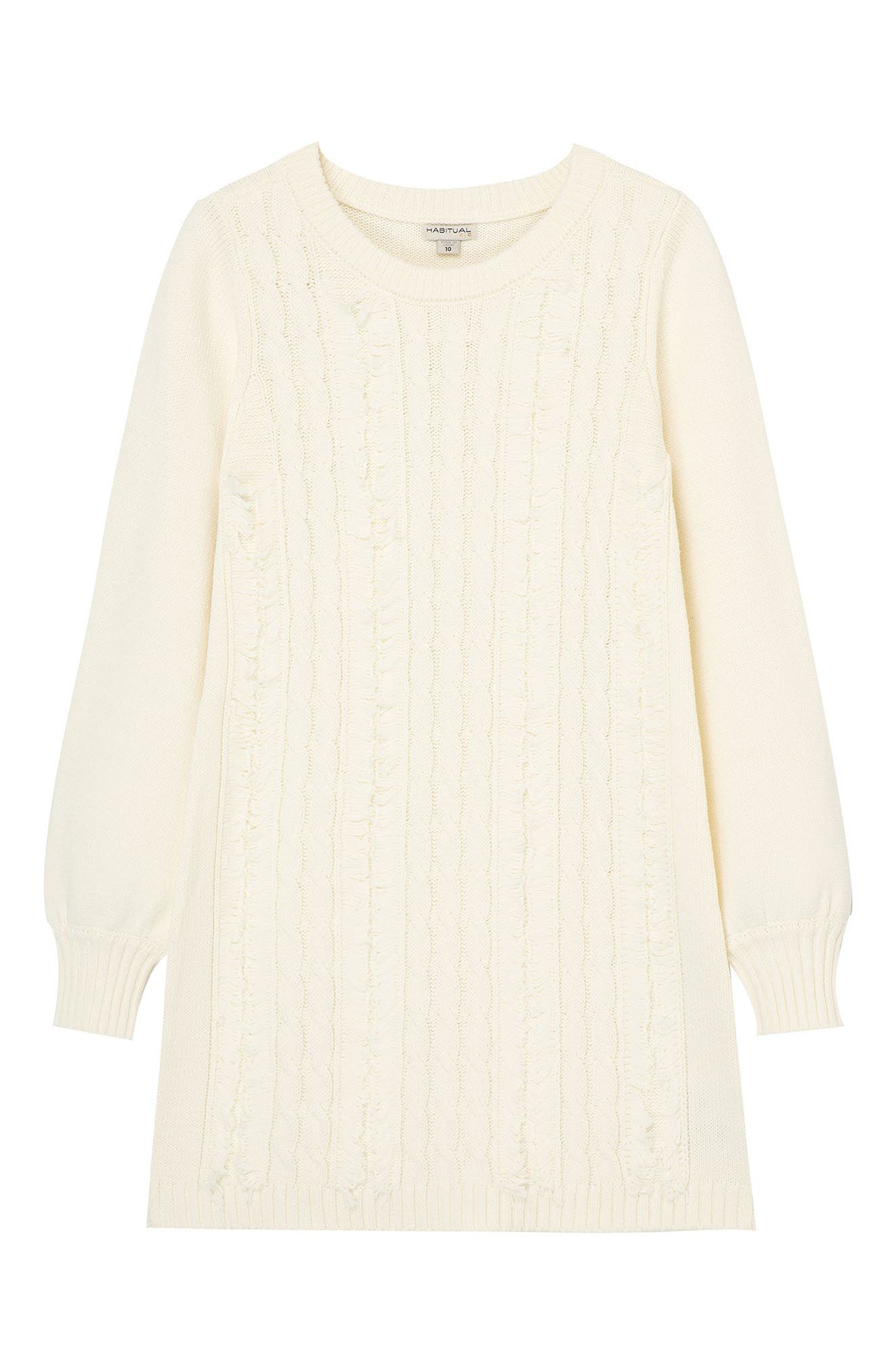 Habitual Kids Kids' Cable Knit Long Sleeve Sweater Dress | Nordstrom