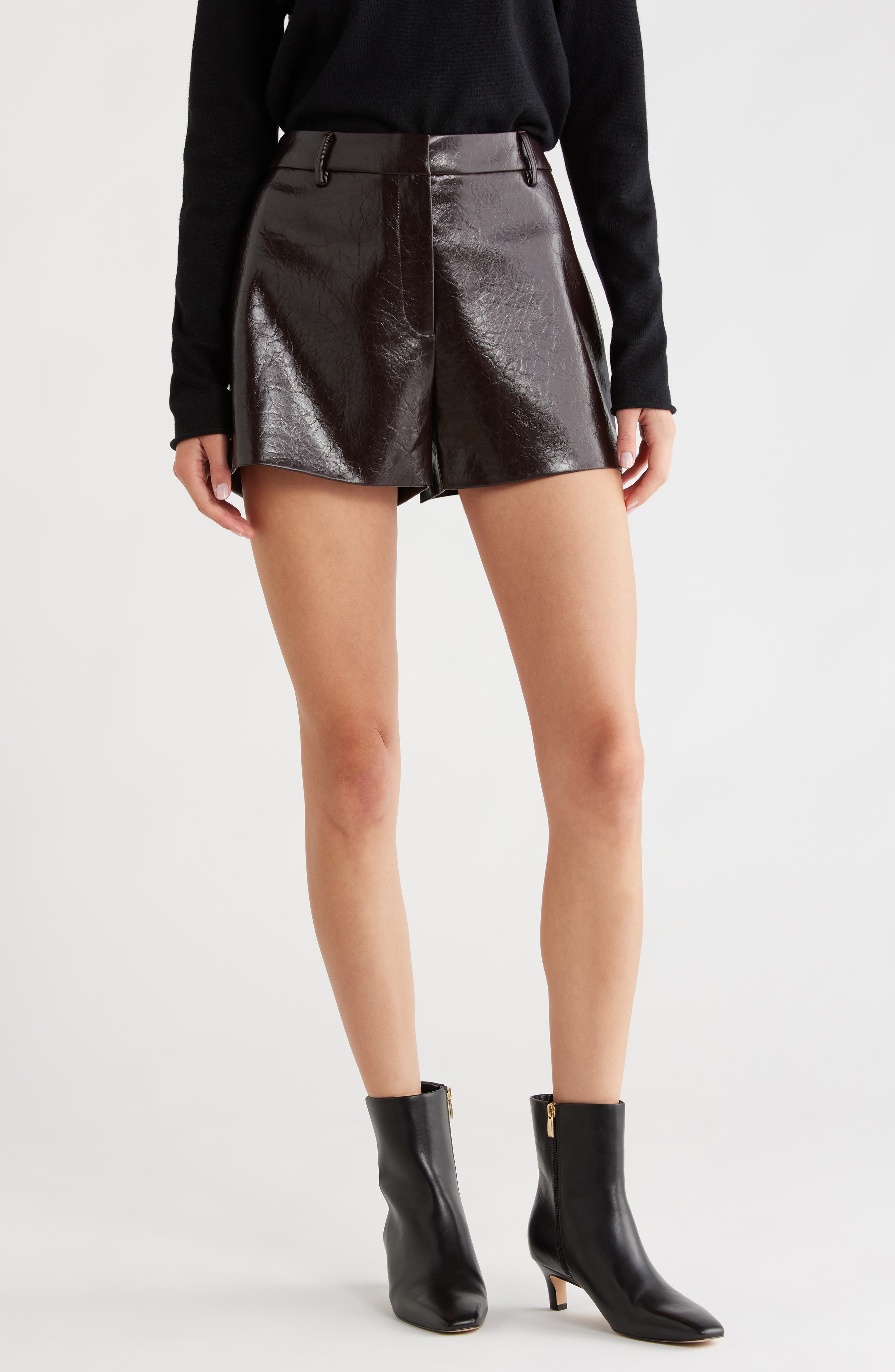 ASTR the Label Wynn High Waist Faux Leather Shorts | Nordstrom