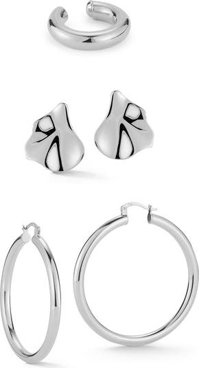GLAZE JEWELRY 14K Gold Vermeil 3-Piece Earring Set | Nordstromrack