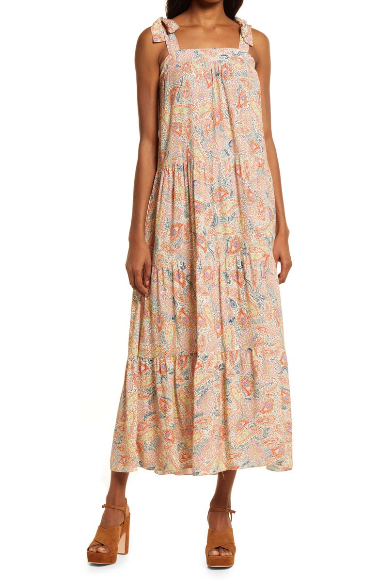 FRNCH Rawen Paisley Print Tiered Maxi Dress | Nordstromrack