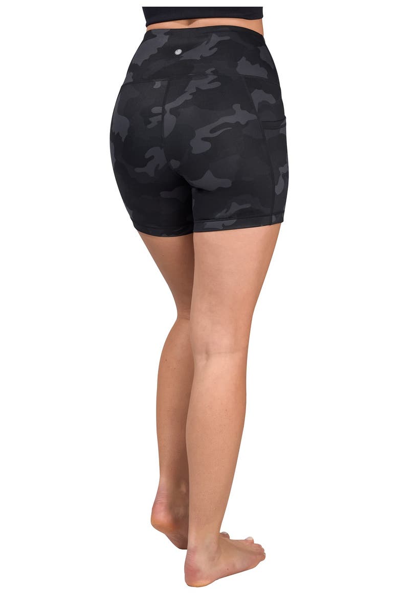 90 DEGREE BY REFLEX Lux Camo High Waisted Pocket Biker Shorts ...