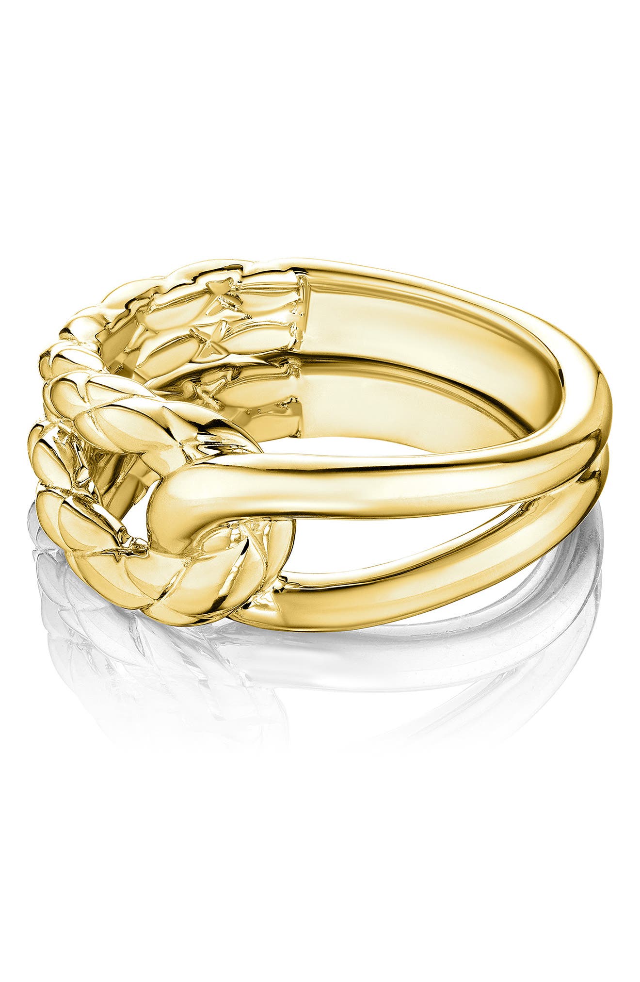 Judith Ripka 14K Gold Plated Aura Interlocking Braid Ring | Nordstromrack