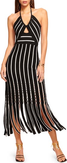 Ramy Brook Frida Stripe Halter Midi Dress Nordstromrack