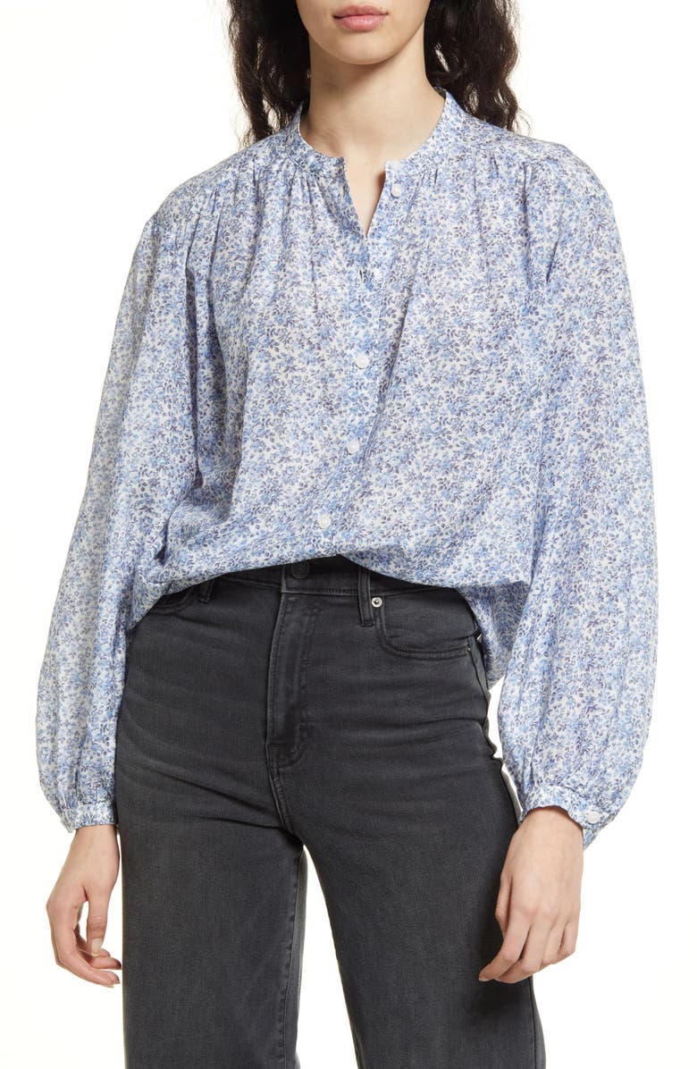 & Other Stories Print Cotton & Silk Blouse | Nordstromrack