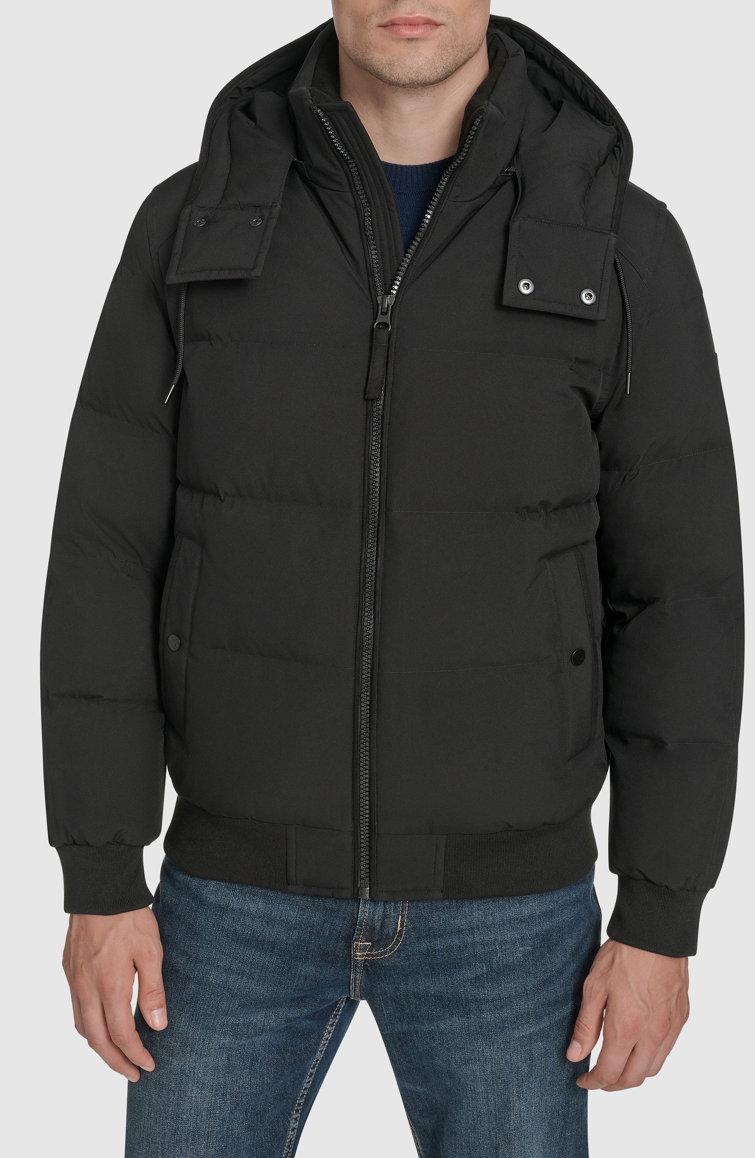 Andrew Marc Langham Water Resistant Hooded Puffer Bomber Jacket | Nordstrom