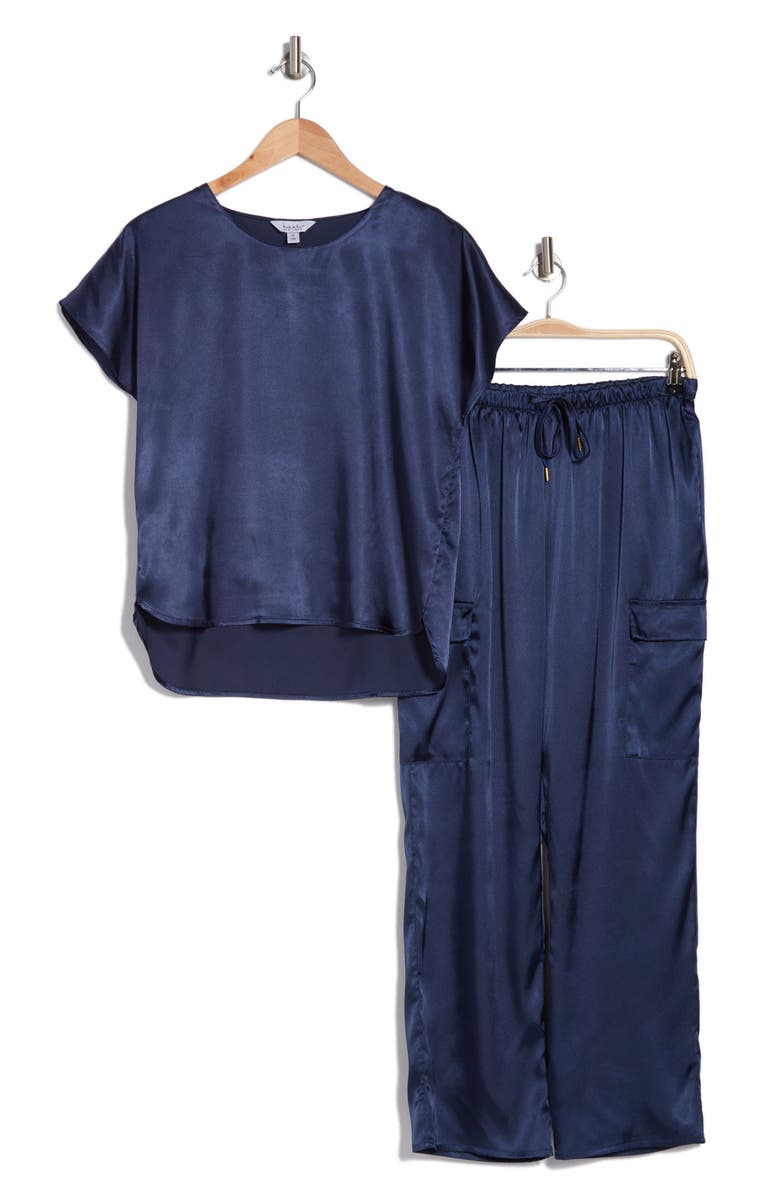 Nicole Miller Cargo Satin Long Pajamas | Nordstromrack