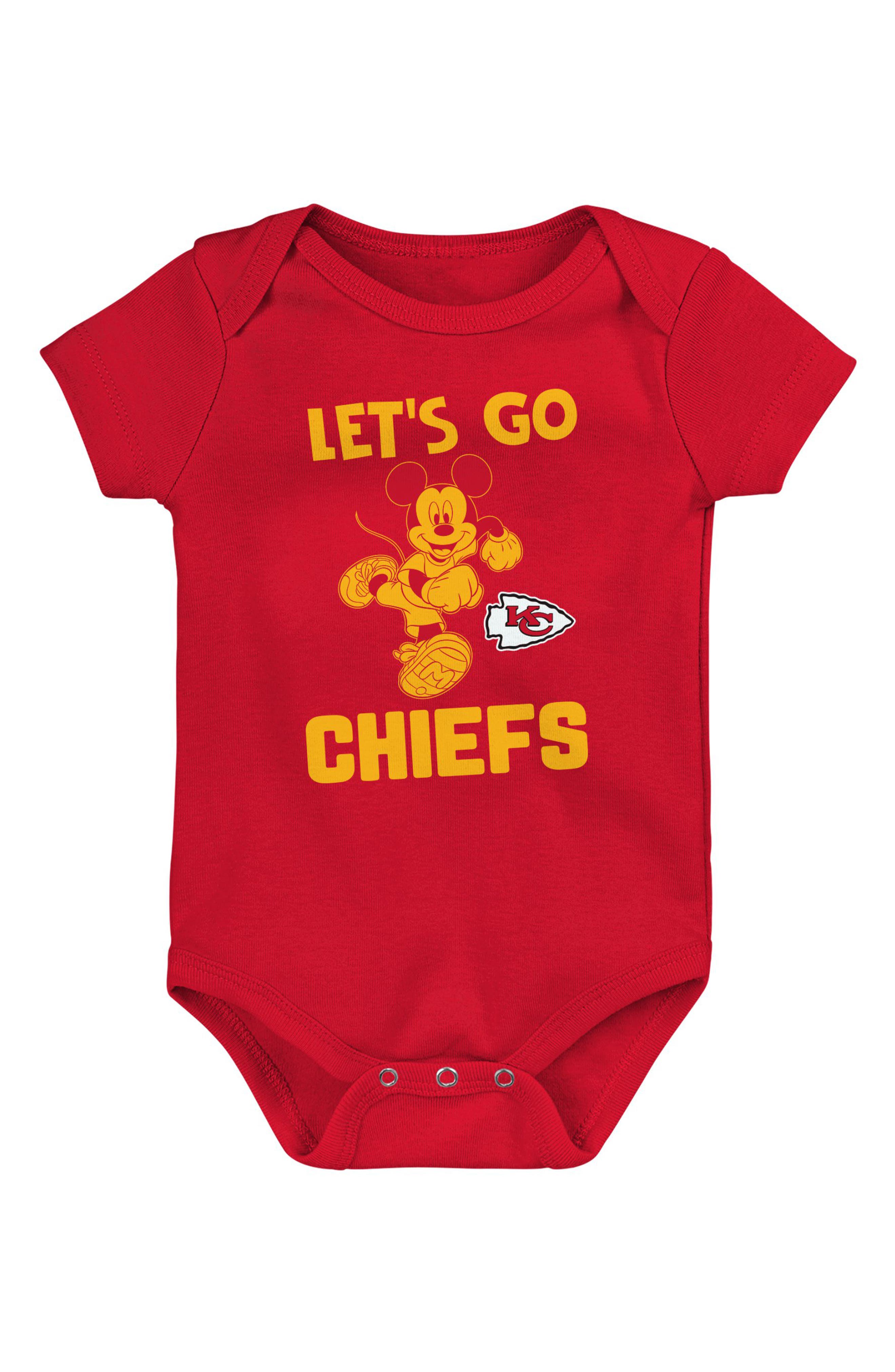 NFL x Disney Mickey Mouse Countdown Kansas City Chiefs Cotton Bodysuit ...