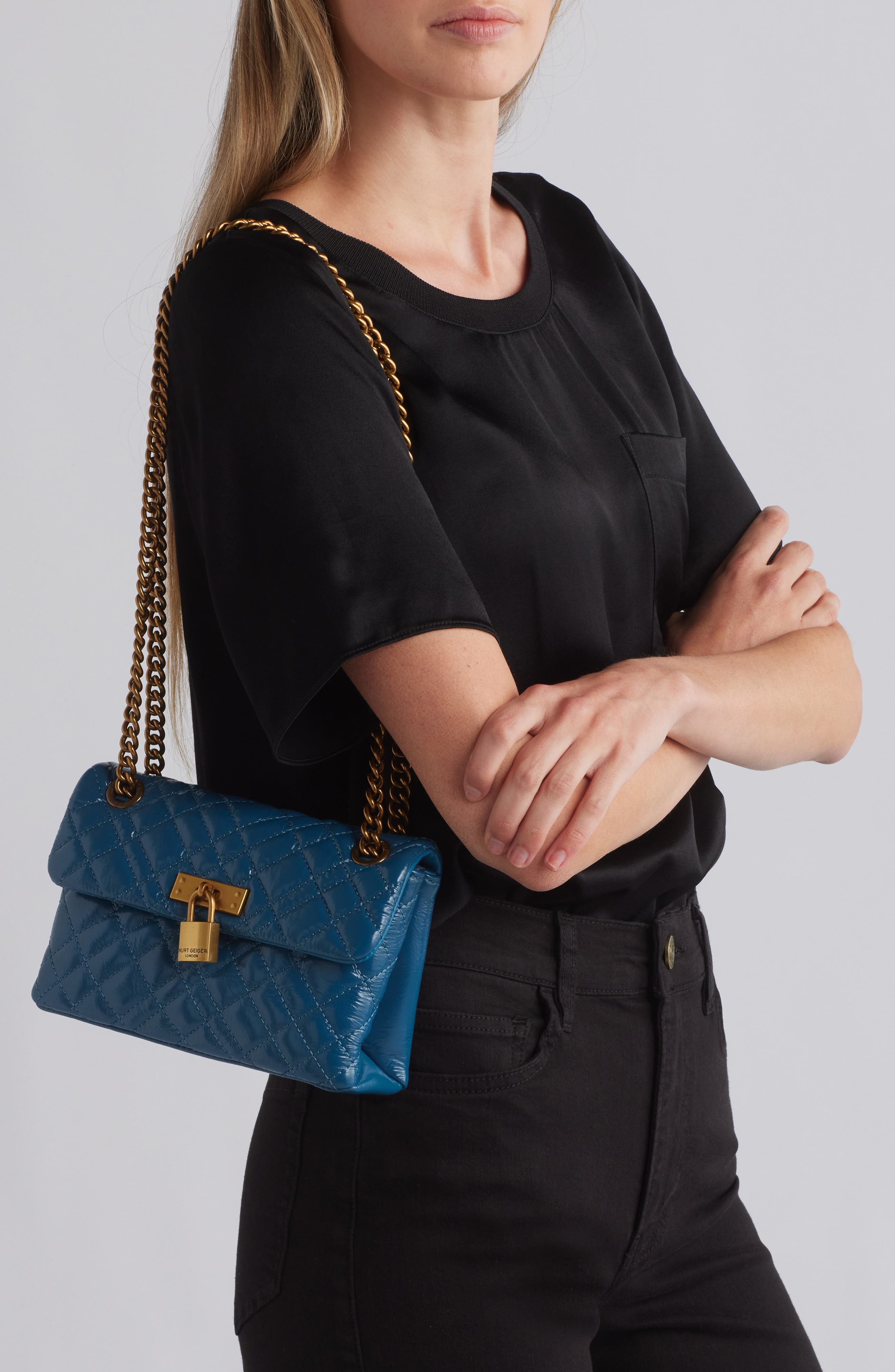 Kurt Geiger London Mini Brixton Leather Lock Bag | Nordstromrack