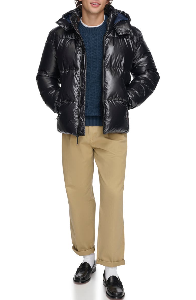 Tommy Hilfiger Water Resistant Hooded Heavyweight Puffer Jacket ...