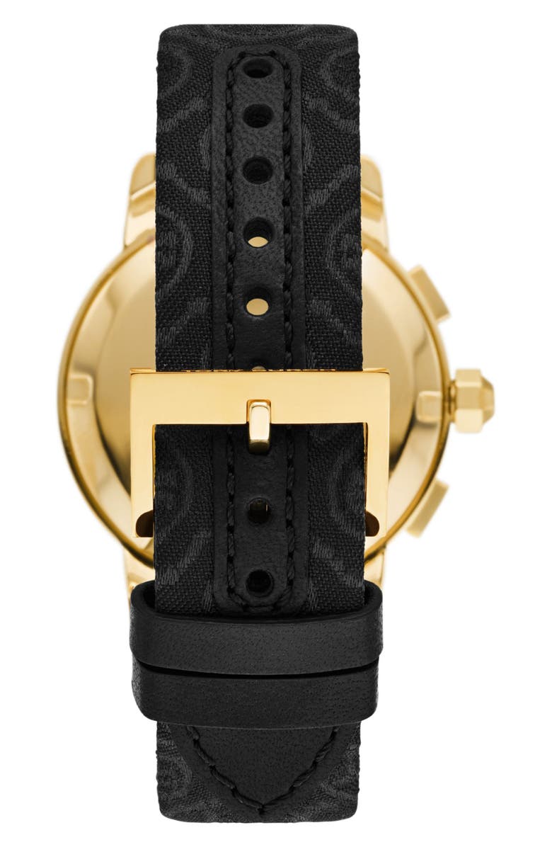 Tory Burch The T-Monogram Chronograph Textile Strap Watch, 37mm | Nordstrom