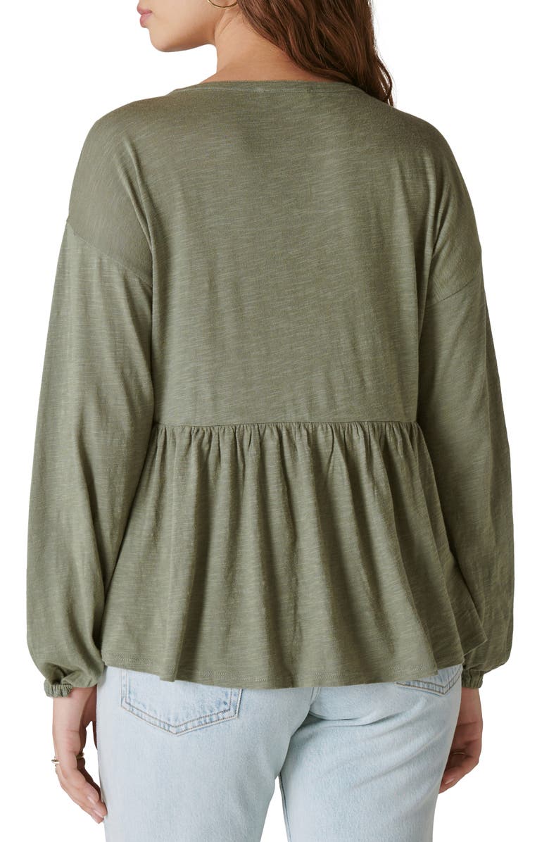 Lucky Brand Beaded Embroidered Pintuck Top | Nordstromrack