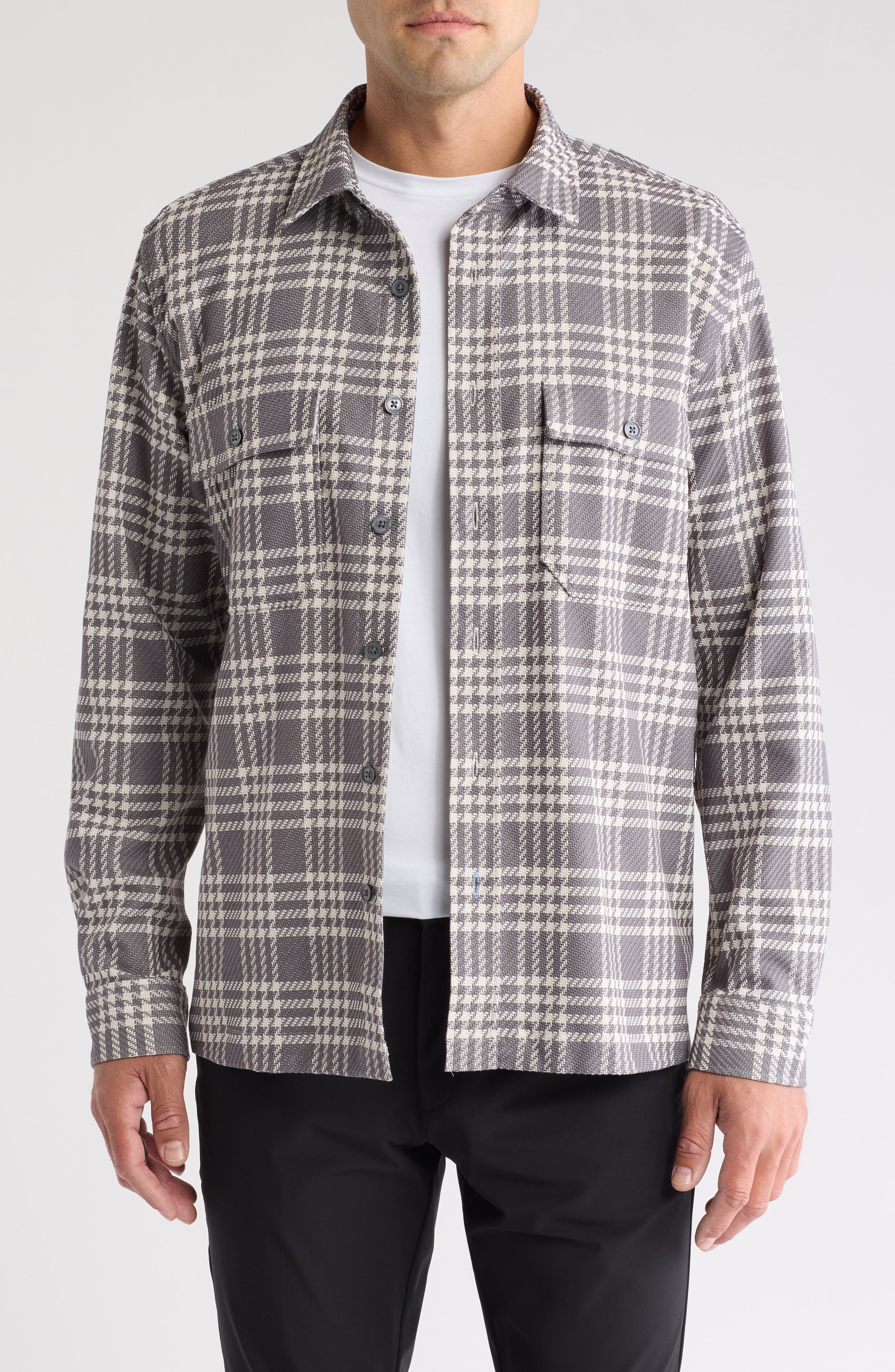Textured Check Overshirt (Men) | Nordstromrack