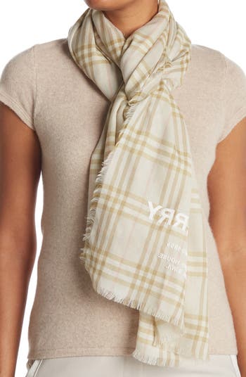 Burberry Plaid Print Cashmere Scarf | Nordstromrack