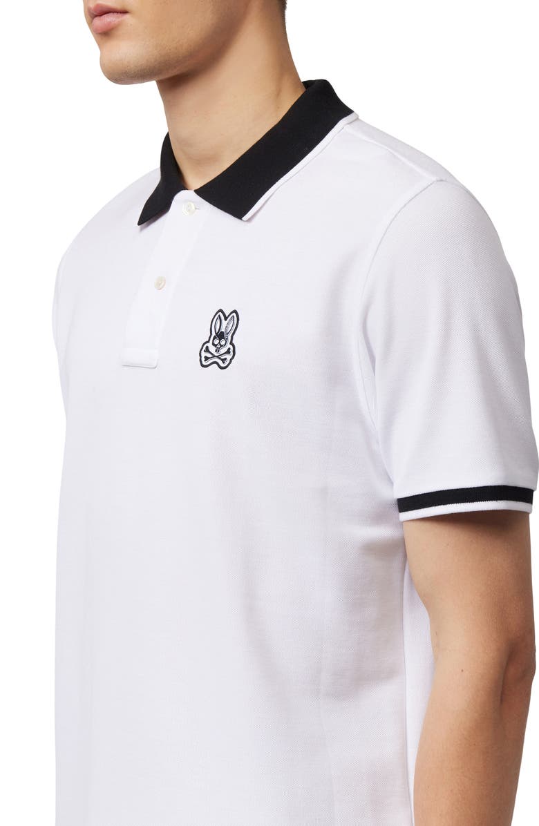 Psycho Bunny Serge Tipped Pima Cotton Piqué Polo | Nordstrom