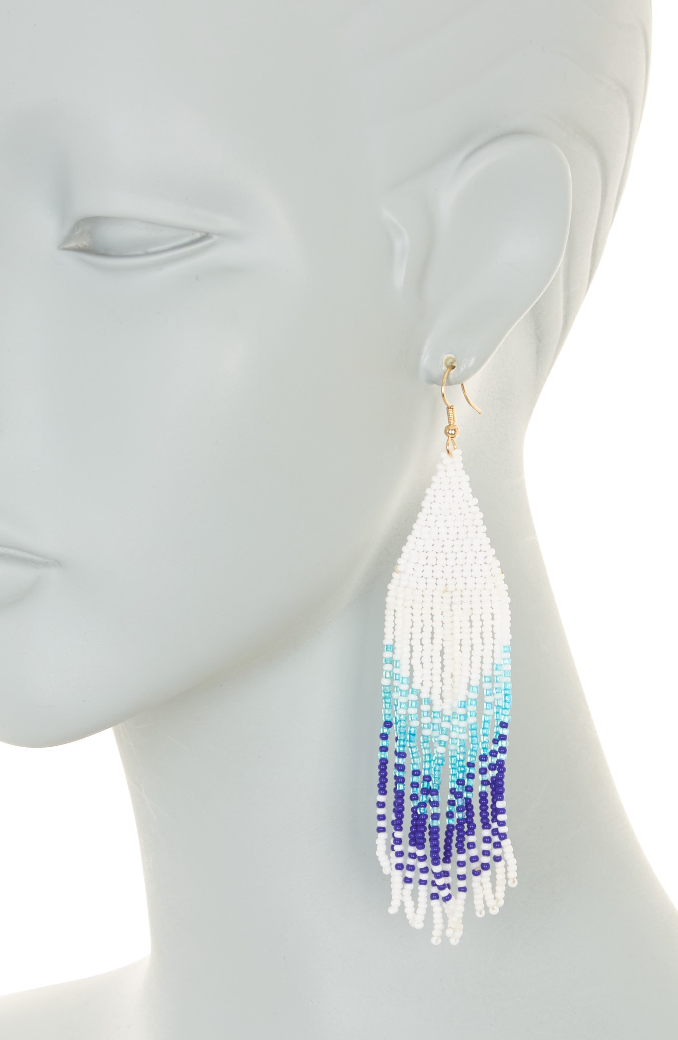 NATASHA Beaded Fringe Drop Earrings | Nordstromrack